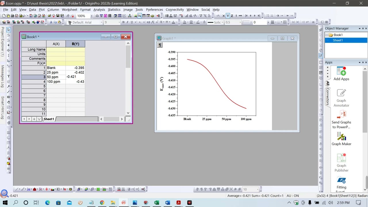 how to make changes to a plot in origin - YouTube