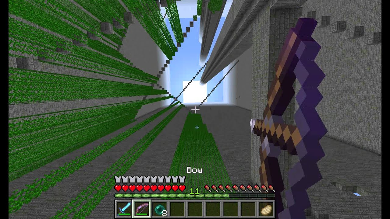 Minecraft - Vine Bow Glitch - YouTube