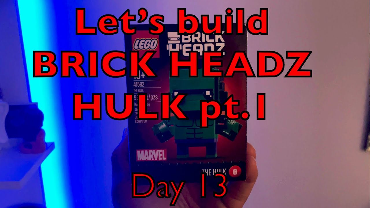 Day 13- 1.13.26: Building BRICK HEADZ Hulk pt.1 - YouTube