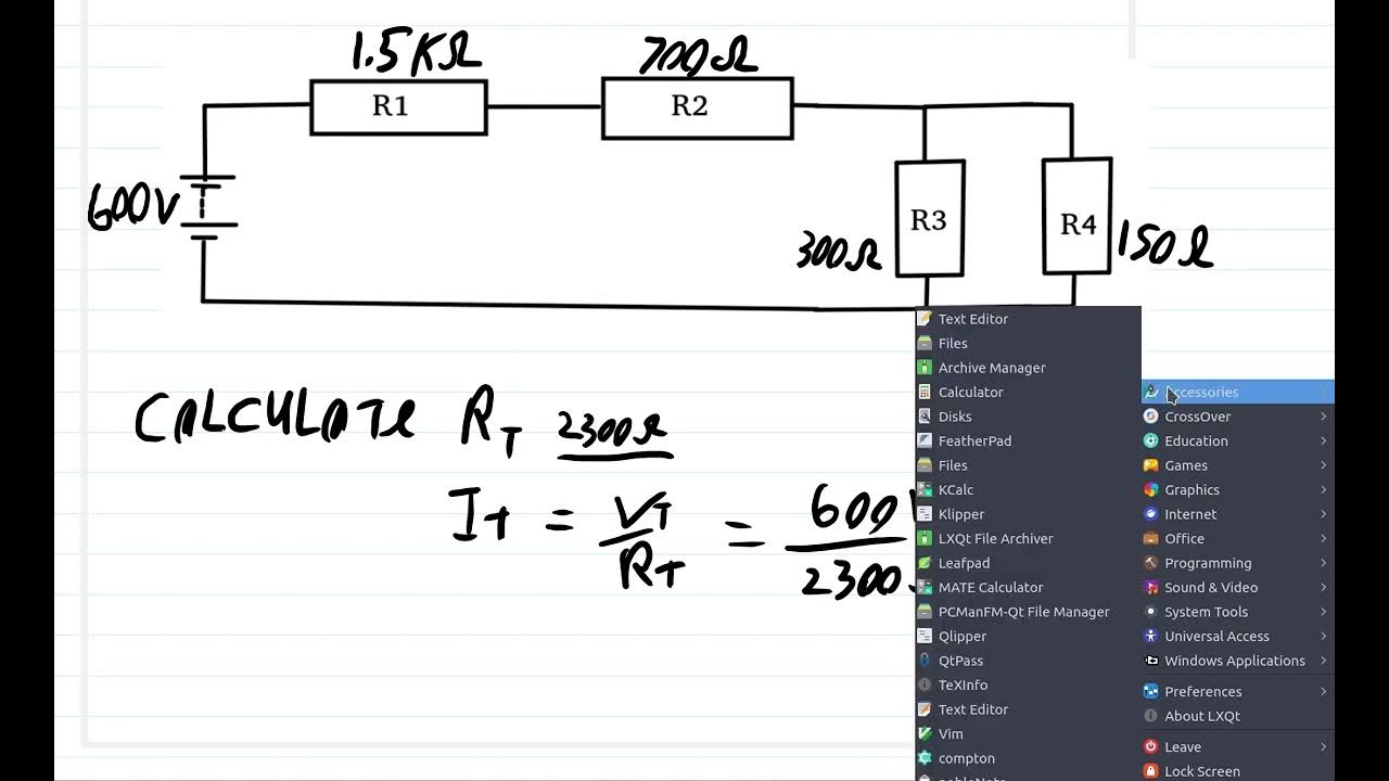 Series Parallel Circuit Calculation Sep 22 2023 2 - YouTube
