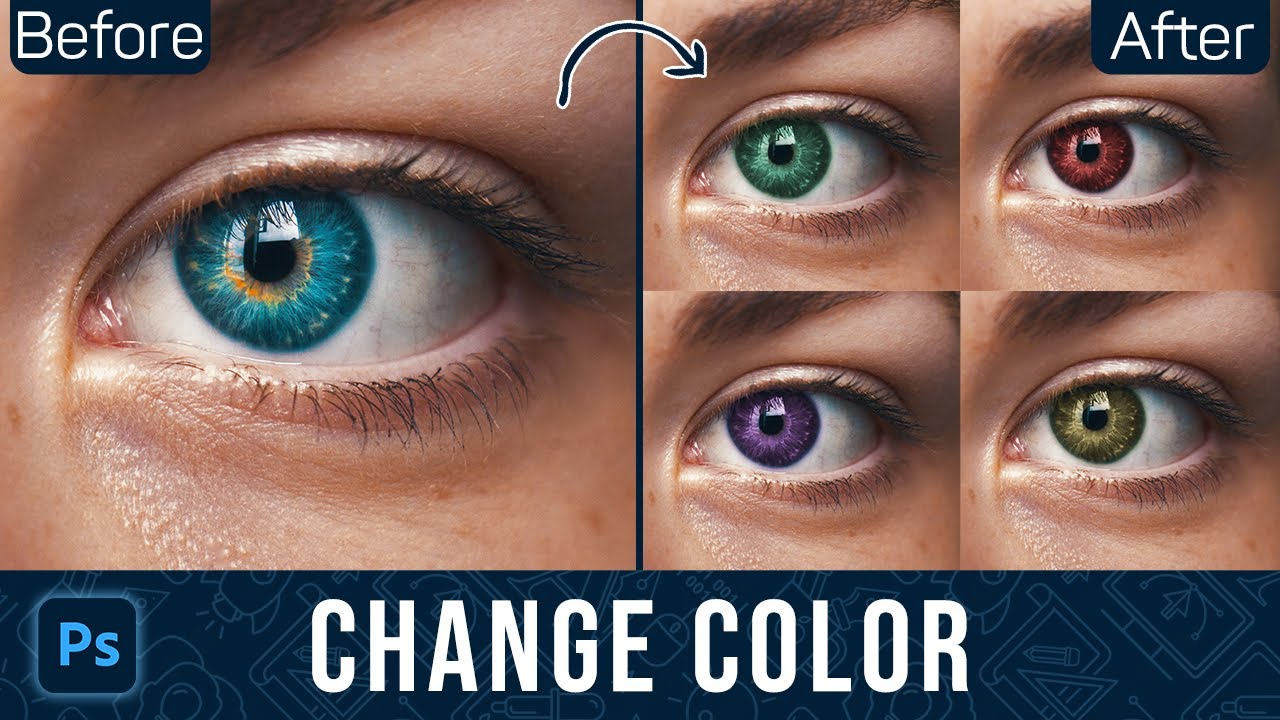 Change Eye Color in Photoshop - Adobe Photoshop Tutorial | Magnet ...