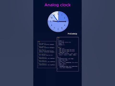 Analogue Clock Using HTML CSS and JavaScript #shorts - YouTube