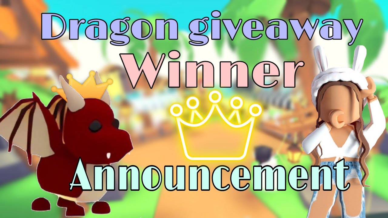 Free dragon giveaway winner announcement - YouTube