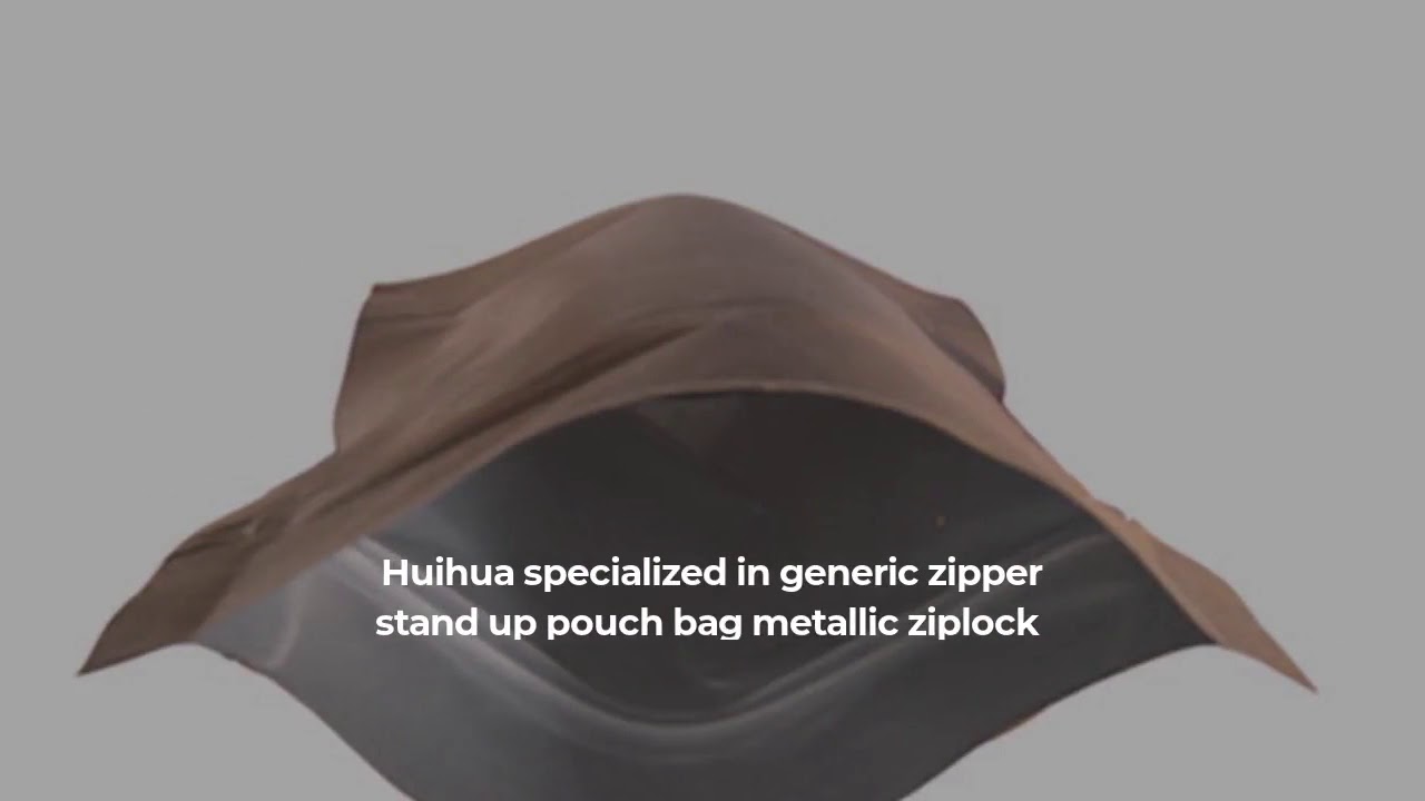 Generic Zipper Stand Up Pouch Bag Metallic Ziplock Bag for Food - YouTube
