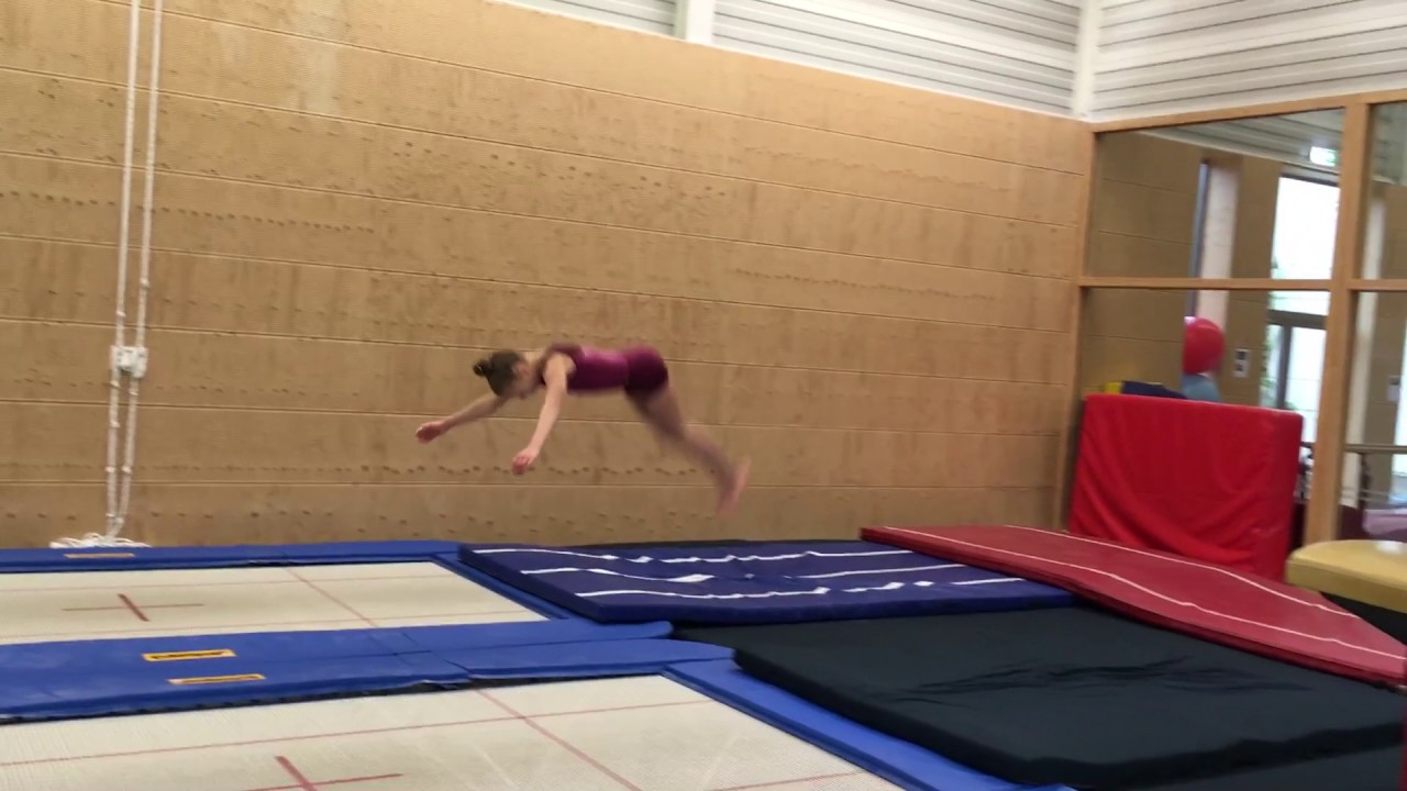 Double salto backward stretched - YouTube