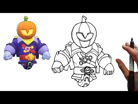 How To Draw New Brawler Skin Headless Rider Stu - Brawl Stars Step by ...