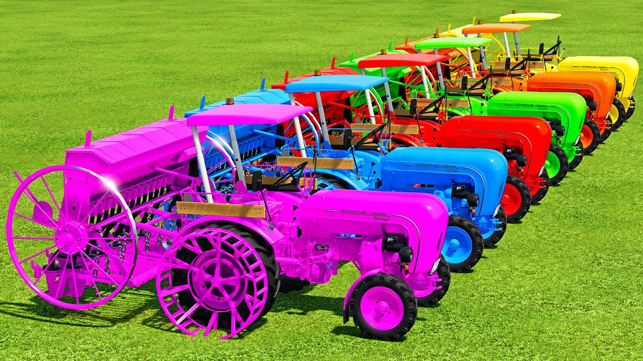 PLOWING, PLANTING & HARVESTING WITH PORSCHE MINI TRACTORS - Farming ...