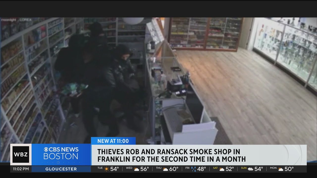 Thieves rob Franklin smoke shop for second time in a month - YouTube