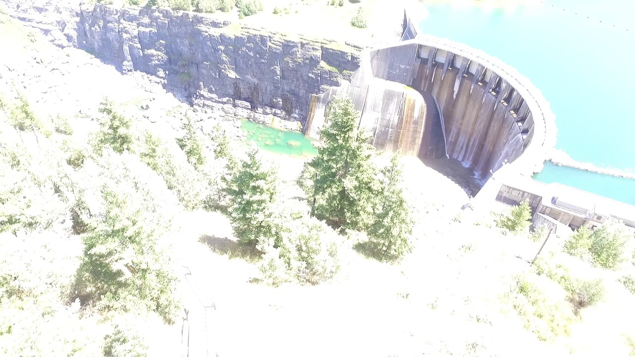 Drone over Kerr Dam in Polson MT - YouTube