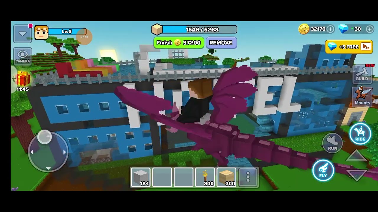 Mini Block Craft Gameplay : Buat Hotel Tahap 2 - YouTube