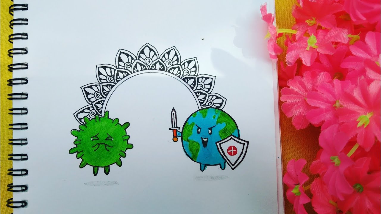 Awareness of corona virus drawing | corona virus poster drawing easy ...