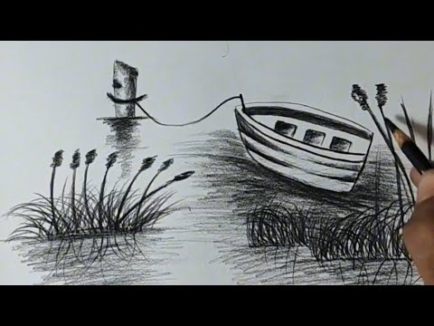 Free hand drawing boat. Basic to Perfect level. @sketchbysudheer - YouTube