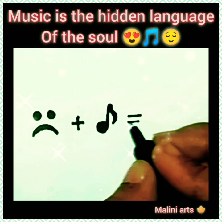 Music is the hidden language of the soul☹️+🎶=😊/meaningfull art#viral# ...