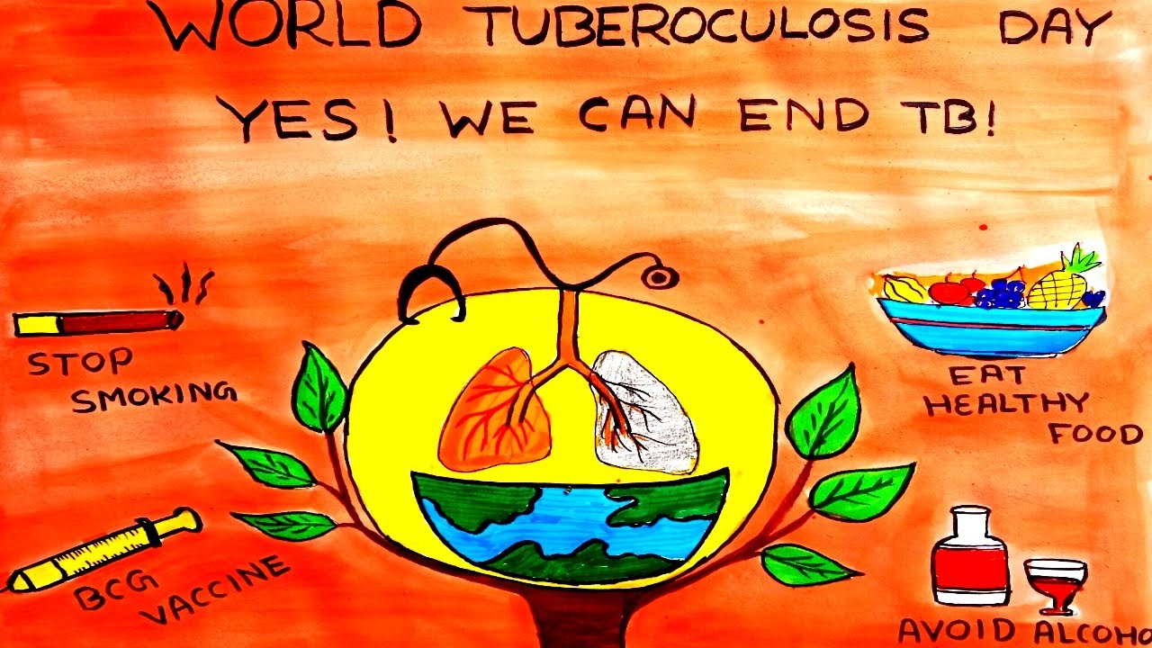 World Tuberculosis Day Poster Drawing ll world tuberculosis day poster ...