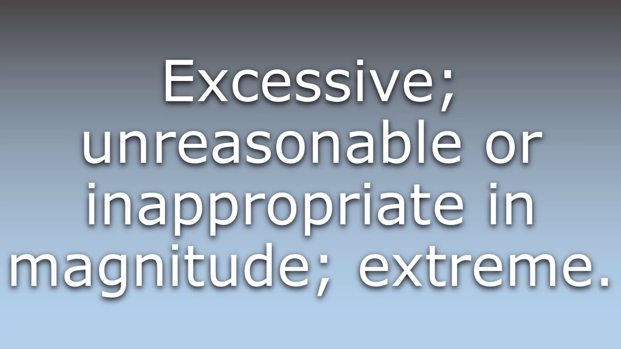 What does Inordinate mean? - YouTube