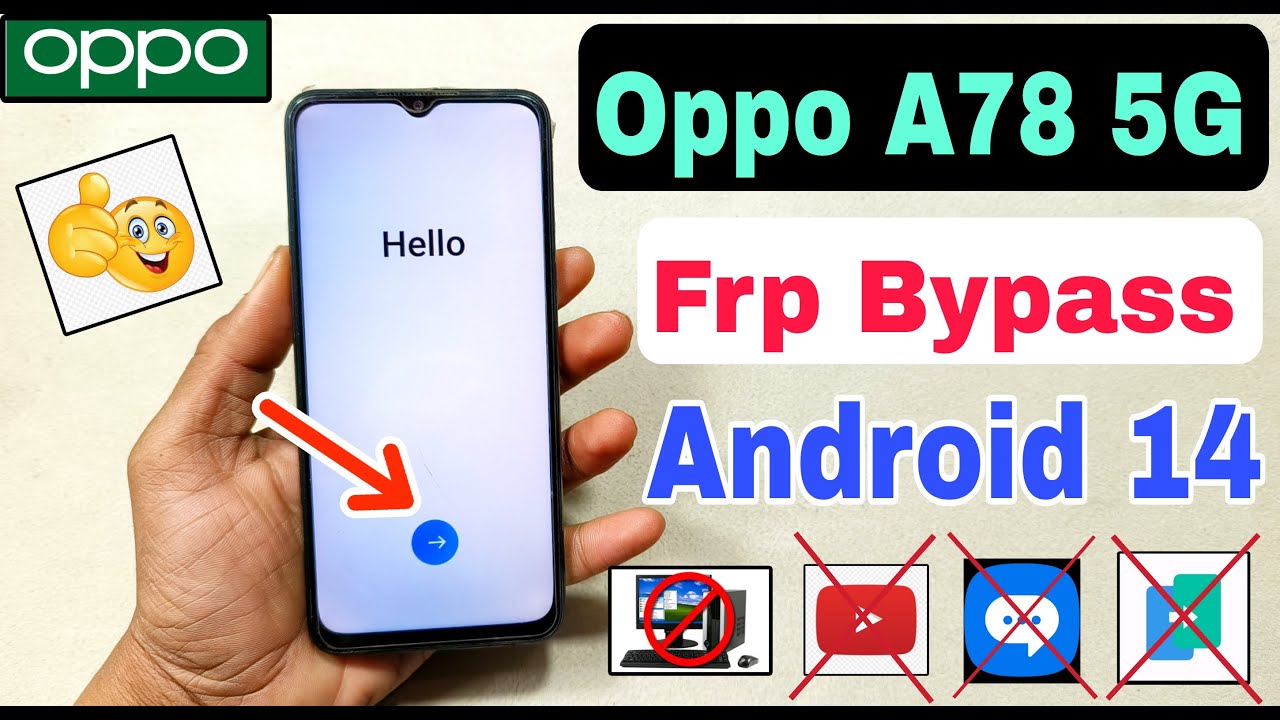 Oppo A78 5G FRP Unlock Android 14 | New Trick 2024 | Oppo A78 Frp ...