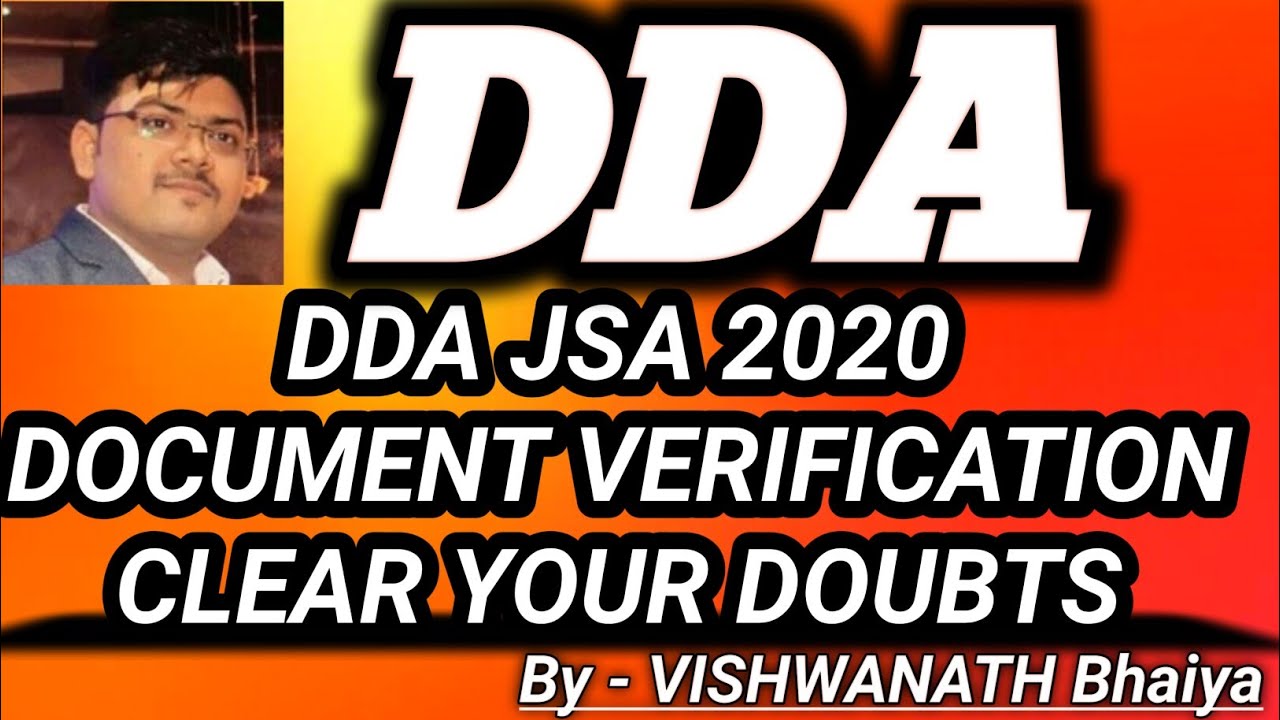 #DDA JSA DOCUMENT VERIFICATION PROFORMA - YouTube