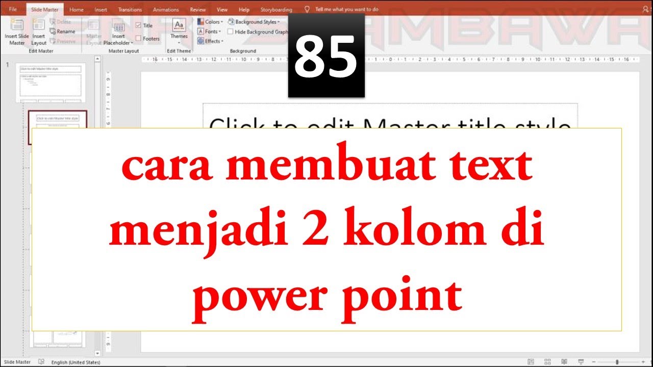 cara membuat text menjadi 2 kolom di power point - YouTube