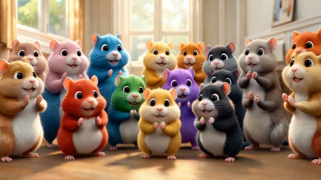 🎵 Rainbow Hamster Dance 🐹🌈 | Colorful Animal Fun & Happy Dance Songs ...