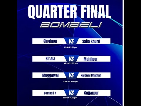 QUARTER FINAL🏆⚽️ 7A Football Tournament bombeli⚽️🏆