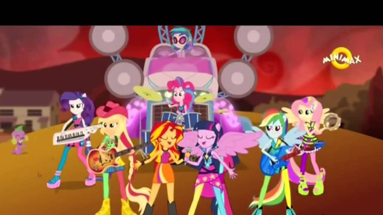 Mlp Dazzlings Welcome To The Show Greek Chipmunk - YouTube