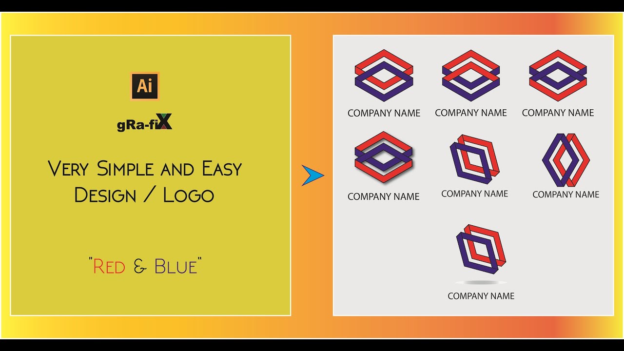 Adobe Illustrator: Very simple and easy design - YouTube