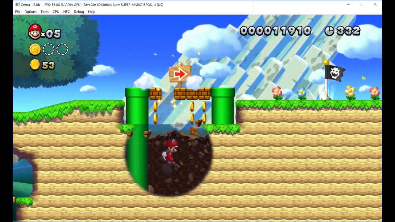 New Super Mario Bros U - Cemu 1.8.0b - YouTube