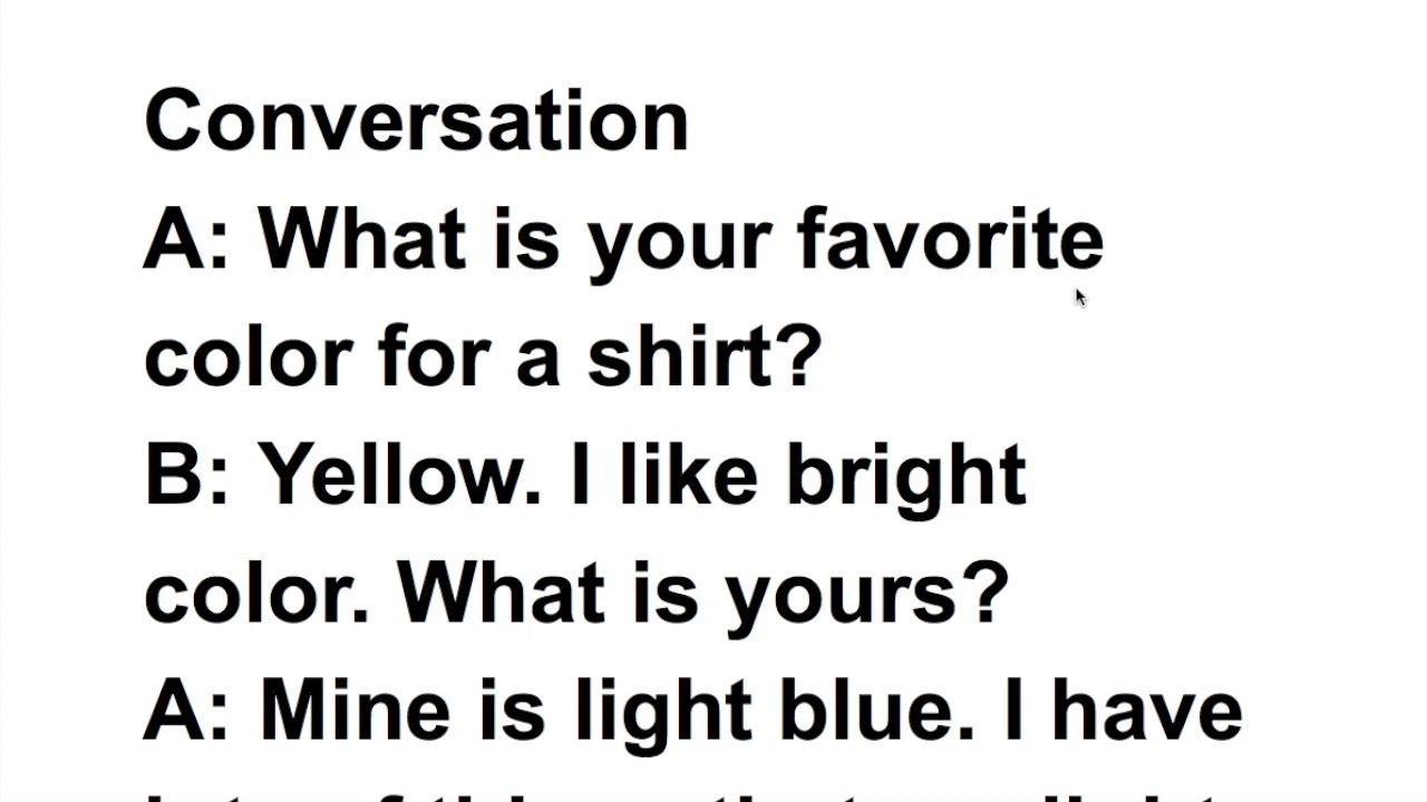 CONVERSATION - WHAT IS YOUR FAVOURITE COLOUR FOR A SHIRT? - YouTube