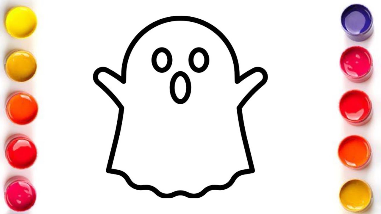 Ghost 👻 : How to draw | Easy Drawing For Kids and Toddlers @Colour ...