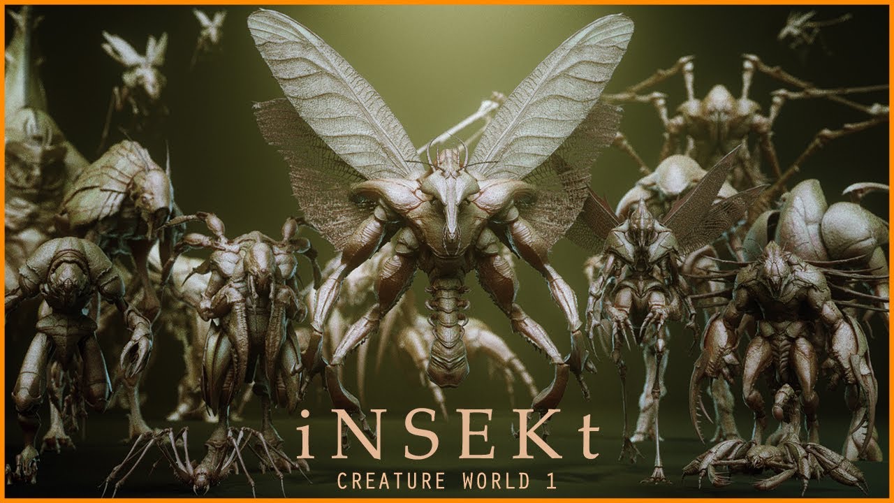 iNSEKt - 150+ Insectoid Kitbash Parts for Rapid Creature & Character Design - YouTube