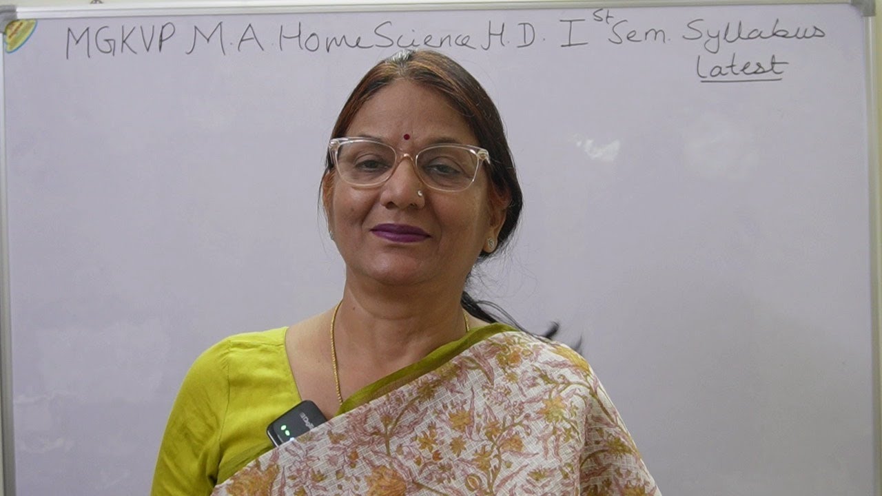 MGKVP M.A HOME SCIENCE (HUMAN DEVELOPMENT) 1st SEMESTER SYLLABUS LATEST ...