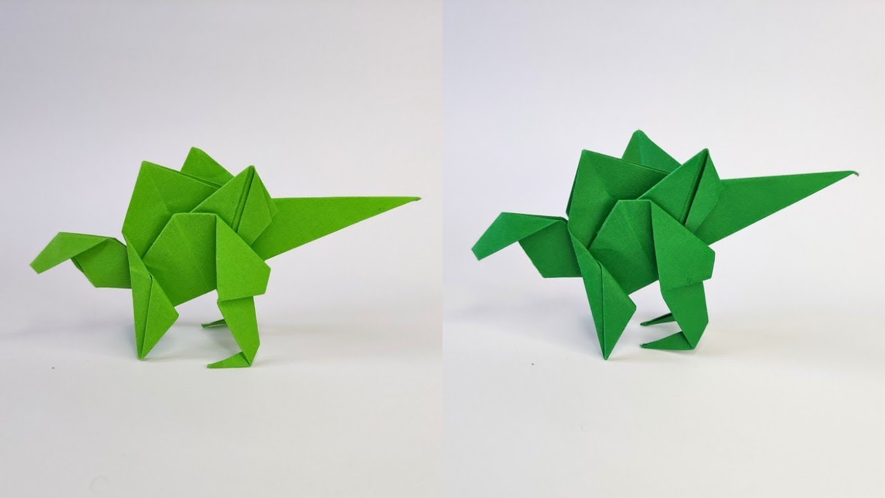 Origami STEGOSAURUS | How to make a paper dinosaurus - YouTube