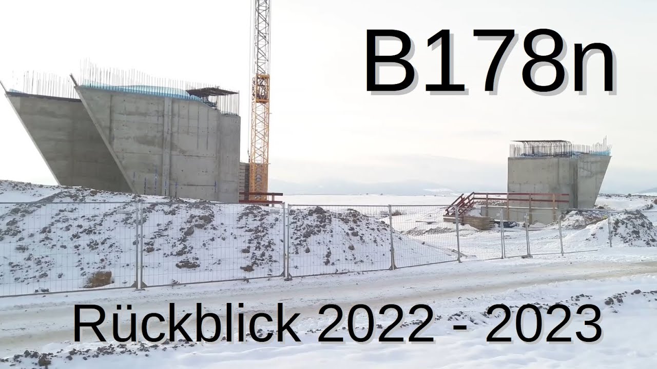 B178n Bauarbeiten 2022-23 Oberseifersdorf Rückblick - YouTube