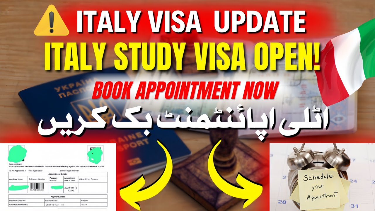Italy Study Visa Appointments 2025 | Italy Study Visa Appointments Open ...