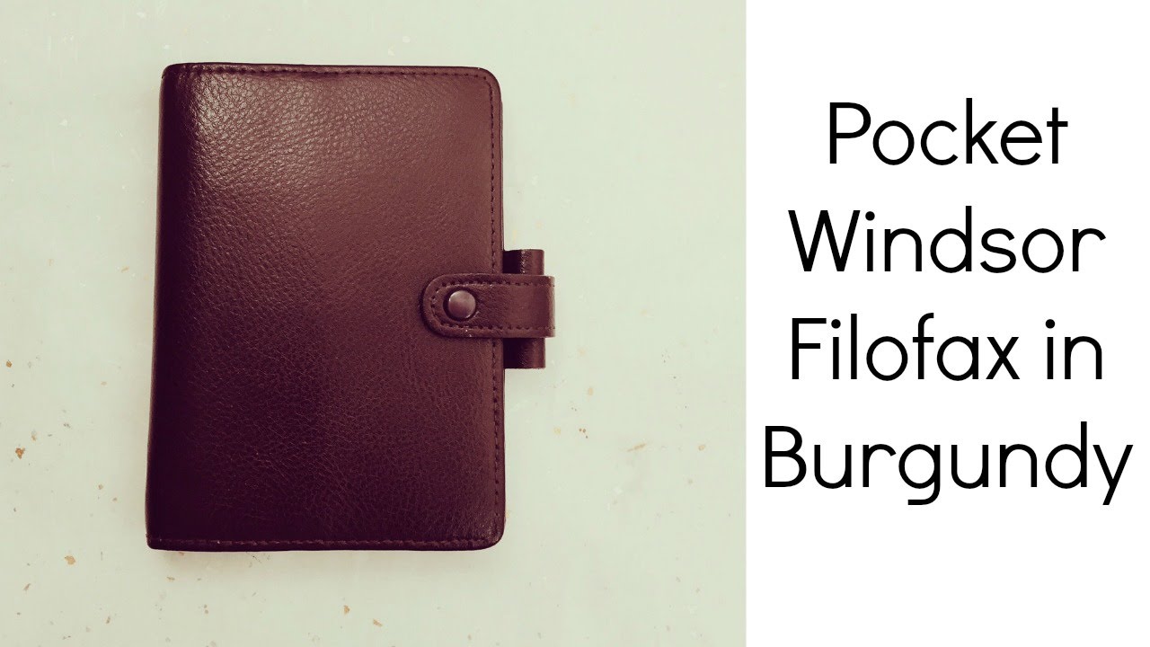 Filofax Pocket Windsor Burgundy - YouTube