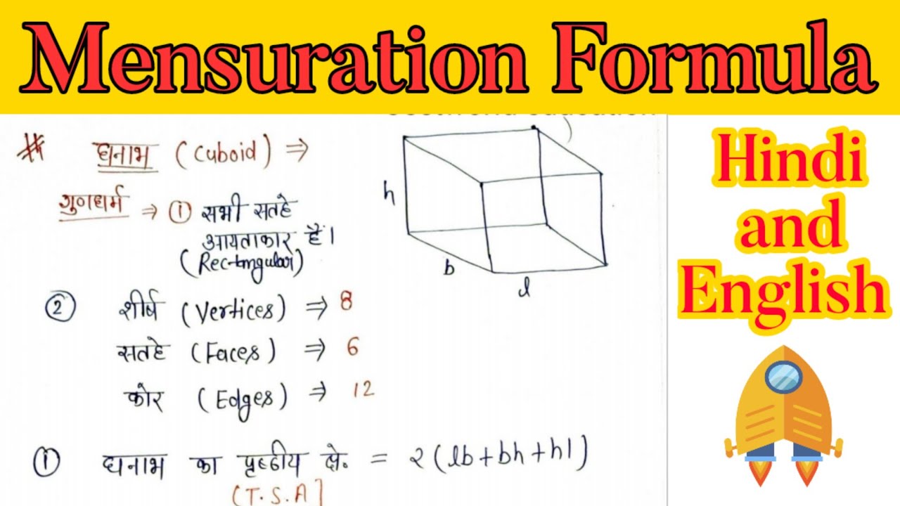 Mensuration formula Math | Mensuration Formula NCERT | क्षेत्रमिति के ...