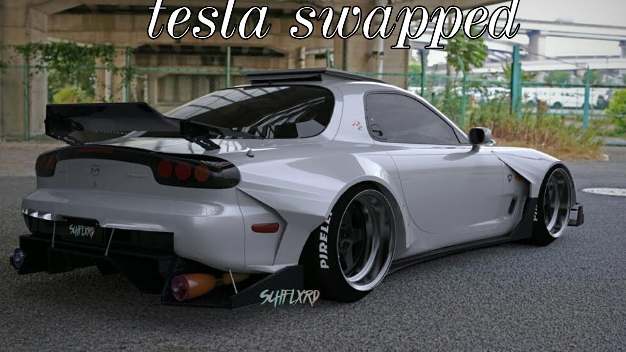 ONLY TESLA SWAPPED RX7 IN THE WORLD - YouTube