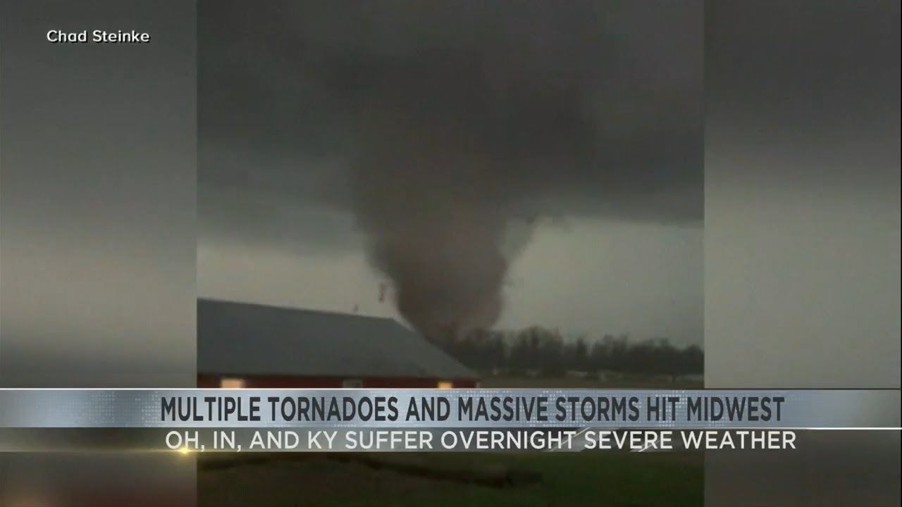 Multiple tornadoes and massive storms hit Midwest - YouTube