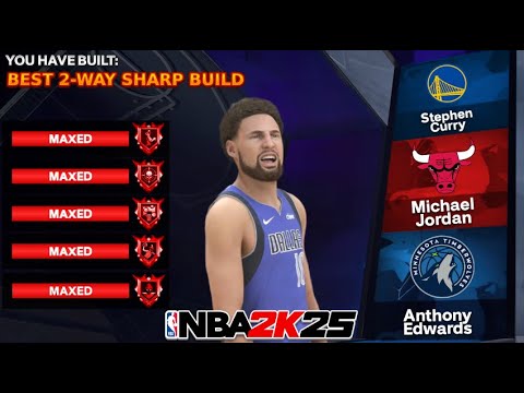 BEST 2-WAY BUILD in NBA 2K25! MAX SHOOTING BADGES! MAX DEFENSIVE BADGES ...