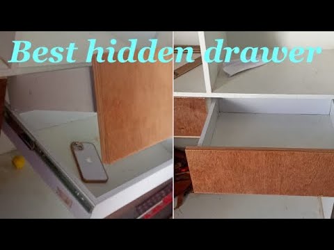 Hidden Drawer In Wardrobe || Best Hidden Drawer||How To Install Secret ...