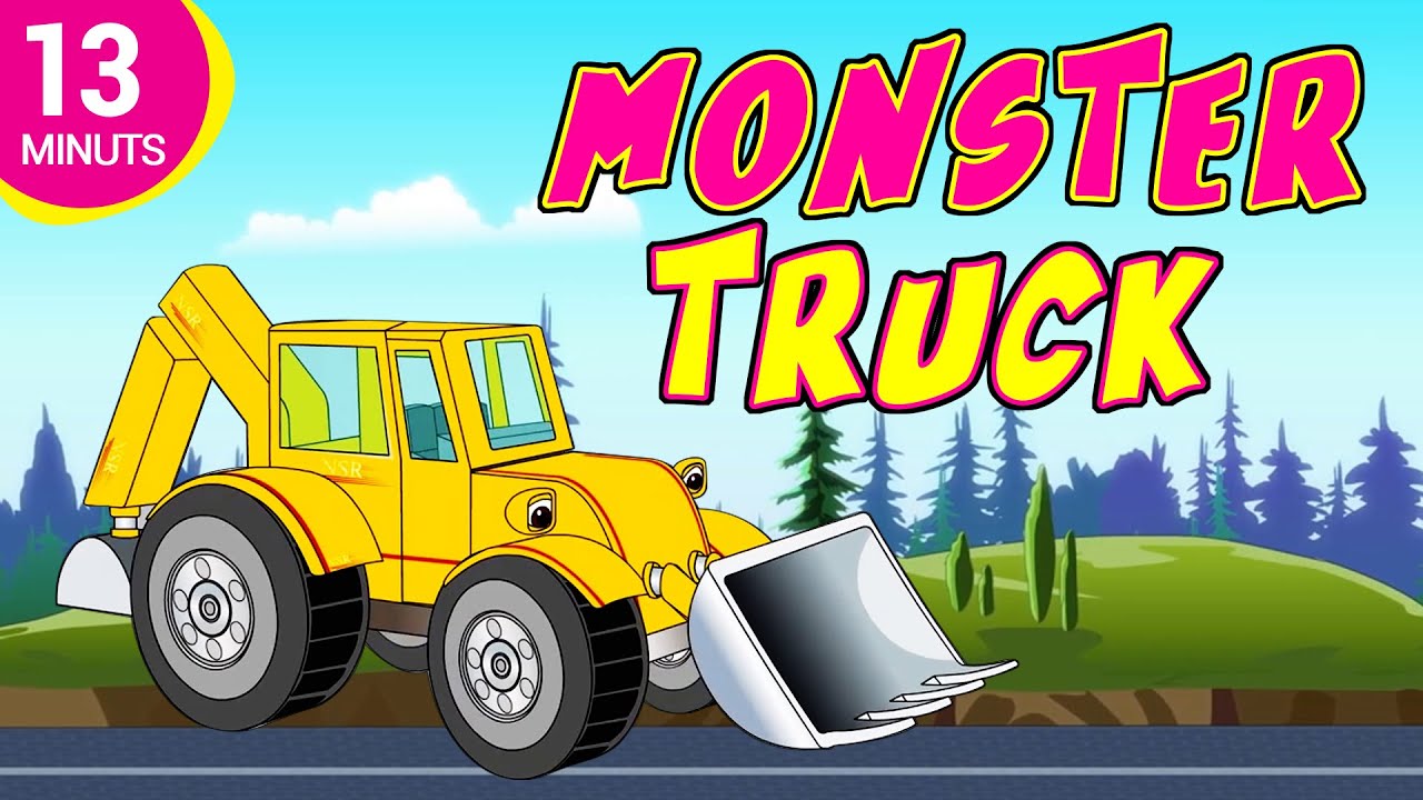 Monster Truck | Construction Vehicles Compilation for Children by ...