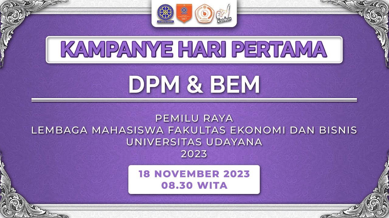 KAMPANYE HARI PERTAMA PEMILU RAYA LMFEB UNUD 2023 - YouTube