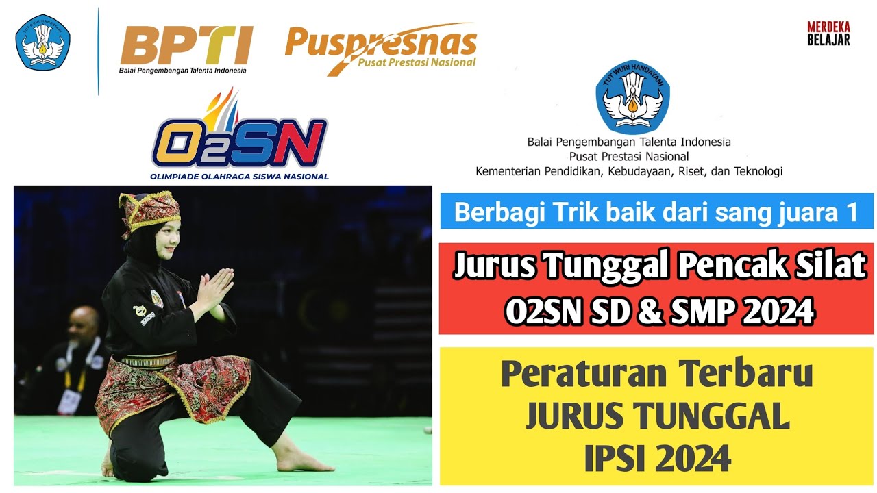 Jurus Tunggal Pencak Silat O2SN SD & SMP Tahun 2024 - YouTube