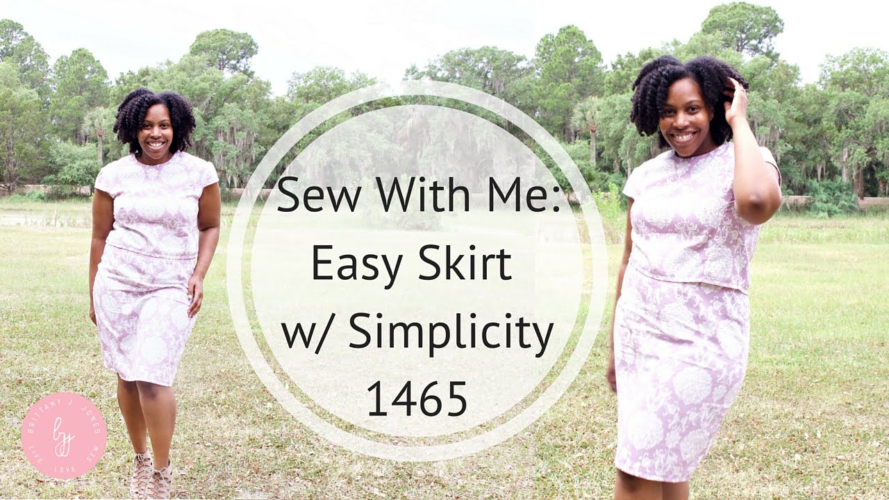 Sew With Me : Easy Skirt w/ Simplicity 1465 - YouTube