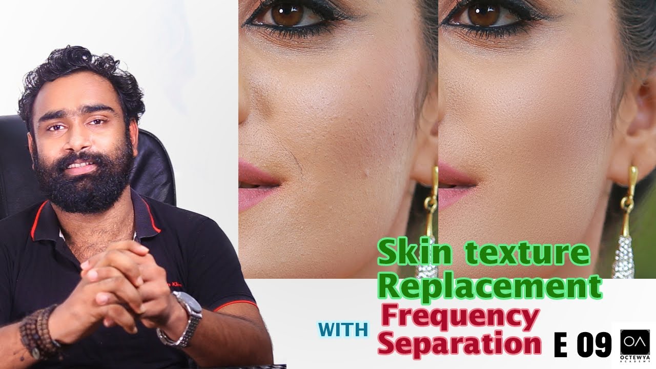 Skin texture Replacement with Frequency Separation - YouTube