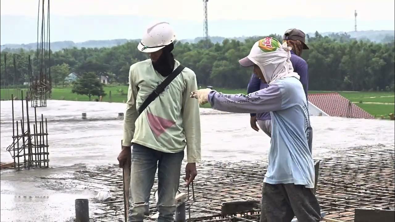 5 floor plate casting. pengecoran plat lantai 5 - YouTube