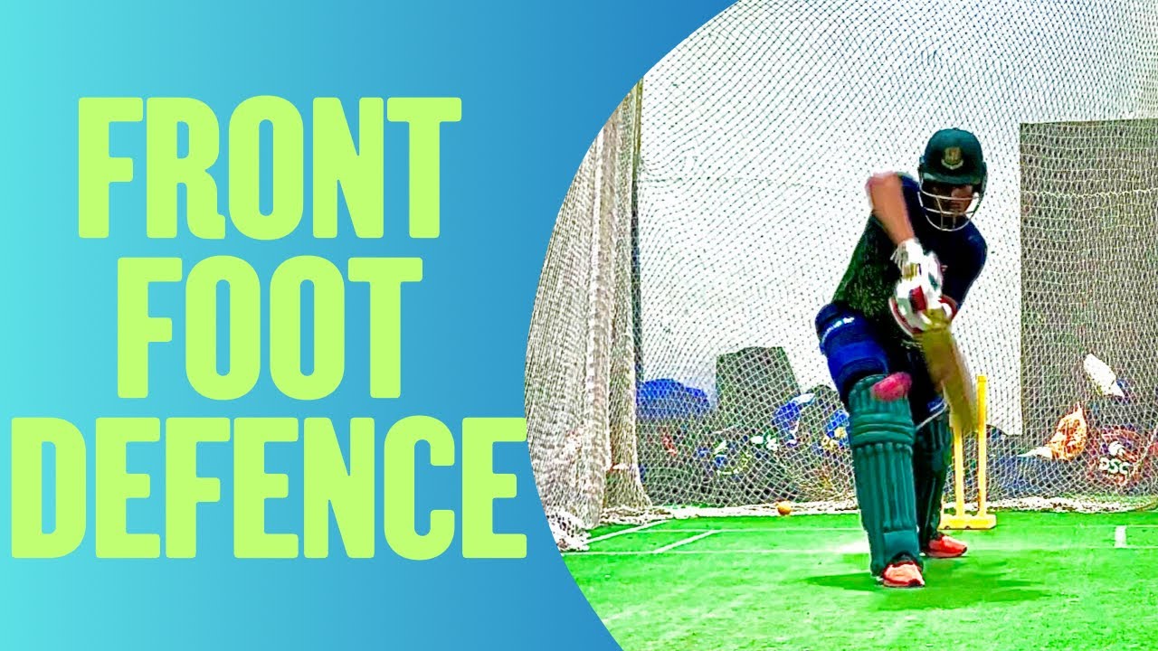Front foot defence ফ্রন্ট ফুট ডিফেন্স@advancedcricketcoaching - YouTube
