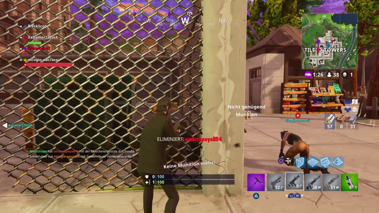 Fortnite 1 HP outplayed - YouTube