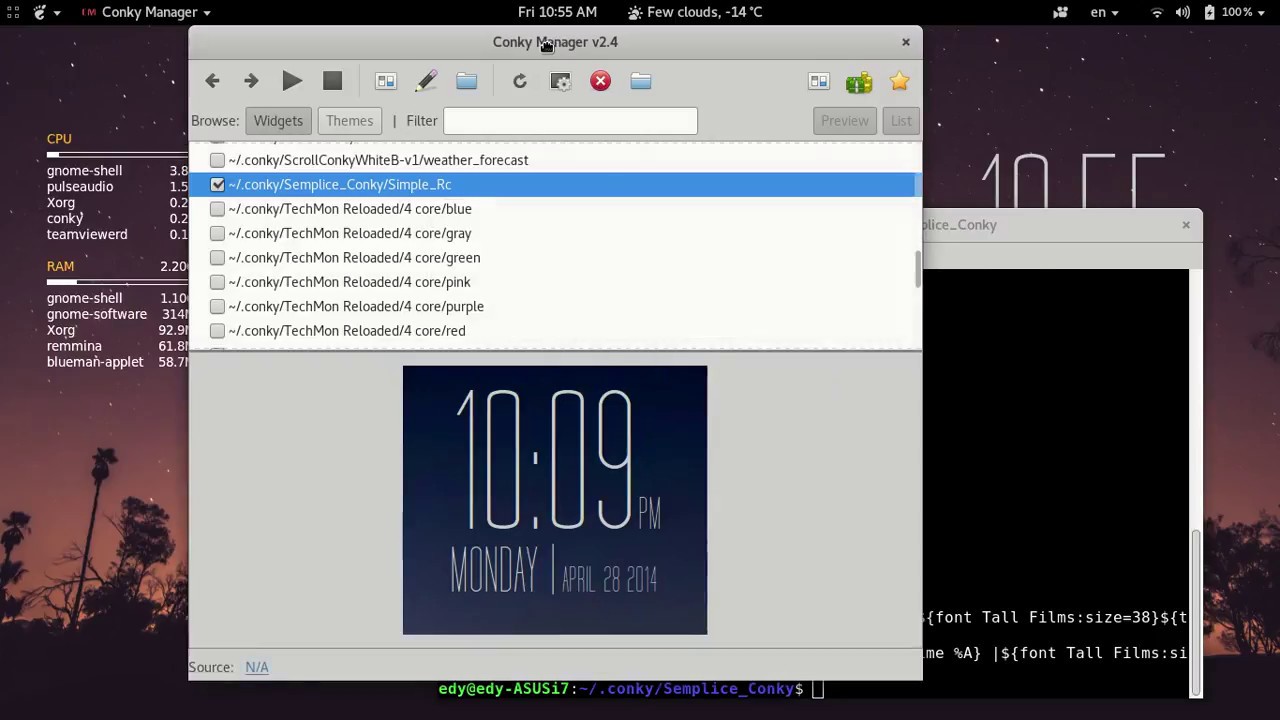 Awesome Ubuntu 17.10 Gnome Extensions Conky Desktop Look! - YouTube
