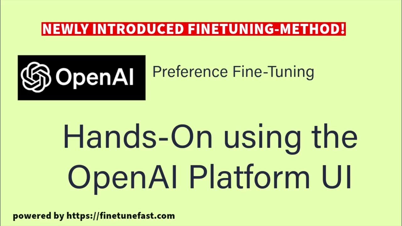 Preference Fine-Tuning: A Guide using OpenAI's UI - YouTube